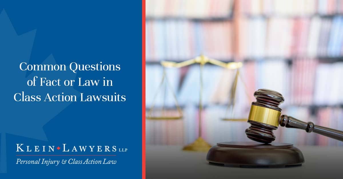 What Are Common Questions of Law or Fact? | Klein Lawyers